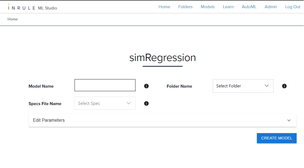 Create a simRegression Model – InRule Technology
